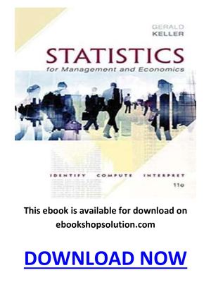 Calaméo - Statistics For Management And Economics 11th Edition Pdf