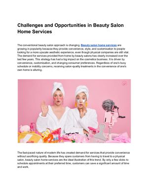 Calaméo - Challenges and Opportunities in Beauty Salon Home Services