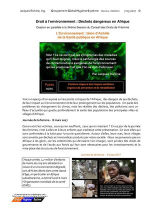 Calaméo - Conférence Palais de l'Onu Droit à l'environnement Le Talon D ...