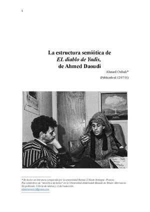 Calaméo - La estructura semiótica de EL diablo de Yudis, de Ahmed Daoudi