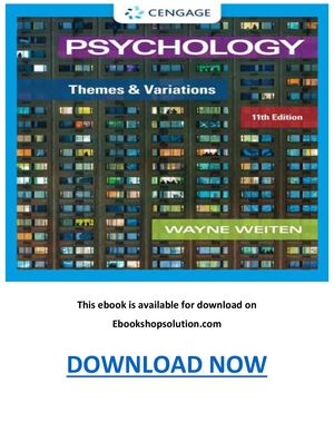 Calaméo - Psychology Themes And Variations 11th Edition Pdf