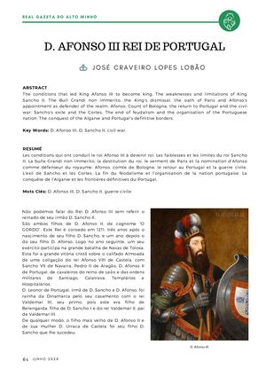Calaméo - “D. Afonso III Rei de Portugal” por José Craveiro Lopes Lobão