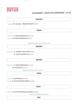 Calaméo - Calendrier Geste En Compagnie