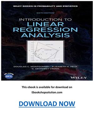 Calaméo - Introduction To Linear Regression Analysis 6th Edition PDF