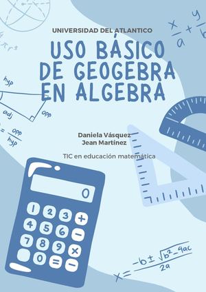 Calaméo - Uso Básico De Geo Gebra En ÁLgebra