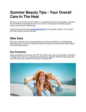 Calaméo - Summer Beauty Tips