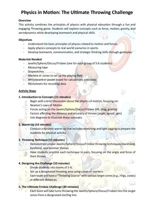 Calaméo - Physics In Motion The Ultimate Throwing Challenge