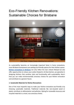 Calaméo - Eco Friendly Kitchen Renovations Sustainable Choices For Brisbane