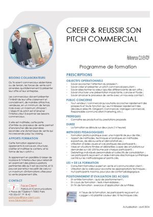 Calaméo - Formation Creer Reussir Pitch Commercial CLIVENT09