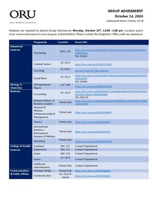 Calaméo - Fall 2024 Group Advisement