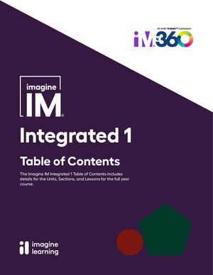 Calaméo - Imagine IM Integrated 1 Table of Contents