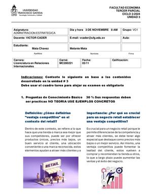 Calaméo - 3 Parcial Gerencia Estrategica Melanie Mata