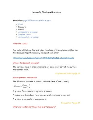 Calaméo - Lesson 5 Fluids And Pressure