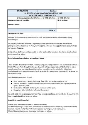 Calaméo - Brochure Fiches Bts Tourisme Git (1)