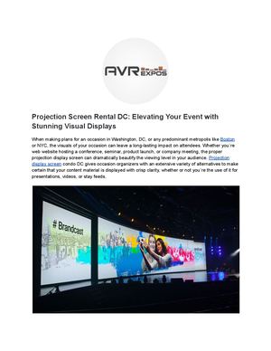 Calaméo - Projection Screen Rental Dc Elevating Your Event With ...