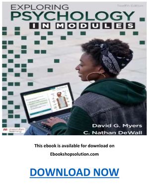 Calaméo - Exploring Psychology In Modules 12th Edition PDF