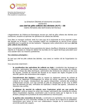 Calaméo - Chef De Pôle Collecte Des Déchets