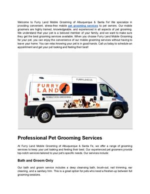 Mobile Pet Grooming Albuquerque