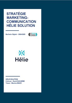 Calaméo - Rapport D'entreprise Hélie Solution