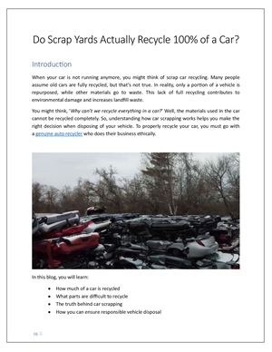 Calaméo - Do Scrap Yards Actually Recycle 100% Of A Car