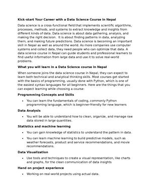 Calaméo - Kick-start Your Career with a Data Science Course in Nepal