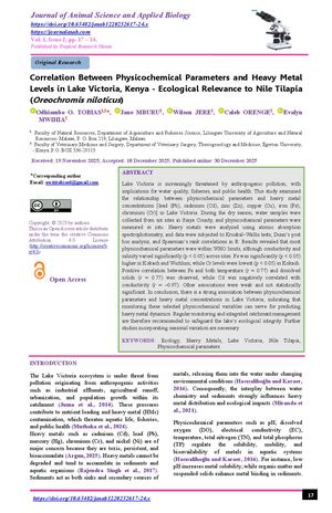 Calaméo - Correlation+between+physicochemical+parameters+and+heavy ...