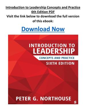 Calaméo - Introduction To Leadership Concepts And Practice 6th Edition PDF