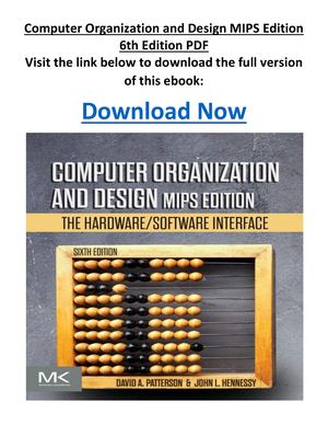 Calaméo - Computer Organization And Design MIPS Edition 6th Edition PDF