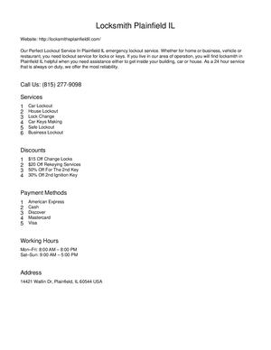 Calaméo - Locksmith Plainfield Il