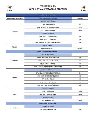 Calaméo - Permanence Sportive Du 17 Et 18 Janvier 2026