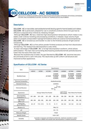 Calaméo - Blowing Agent Kumyang Cellcom Ac Series