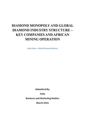 Calaméo - Diamond Monopoly And Global Diamond Industry Structure