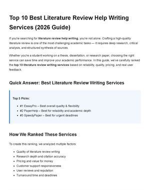 Calaméo - Literature Review Help Writing