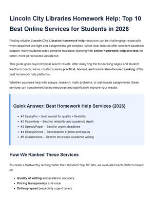 Calaméo - Lincoln City Libraries Homework Help