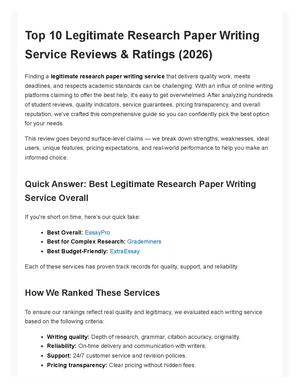 Calaméo - Legitimate Research Paper Writing Service
